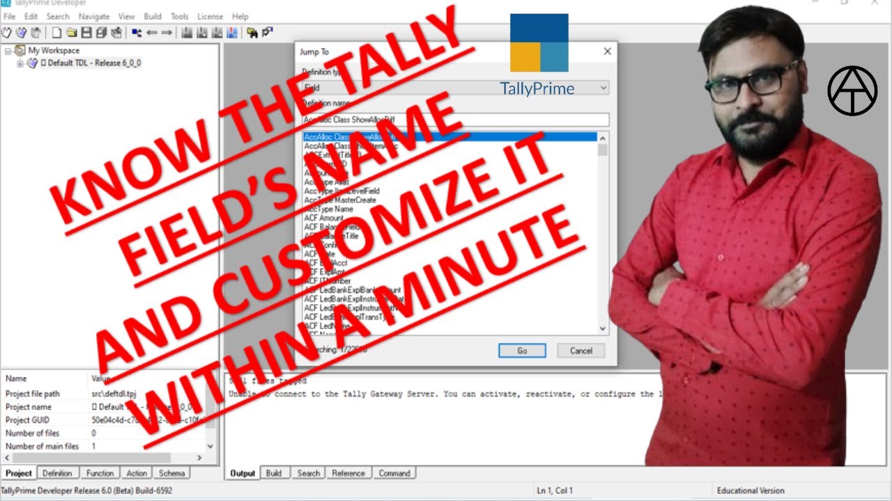 Tally TDL में किसी भी Field का Name कैसे जानें और Customize करें | Tally Developer Guide - YouTube