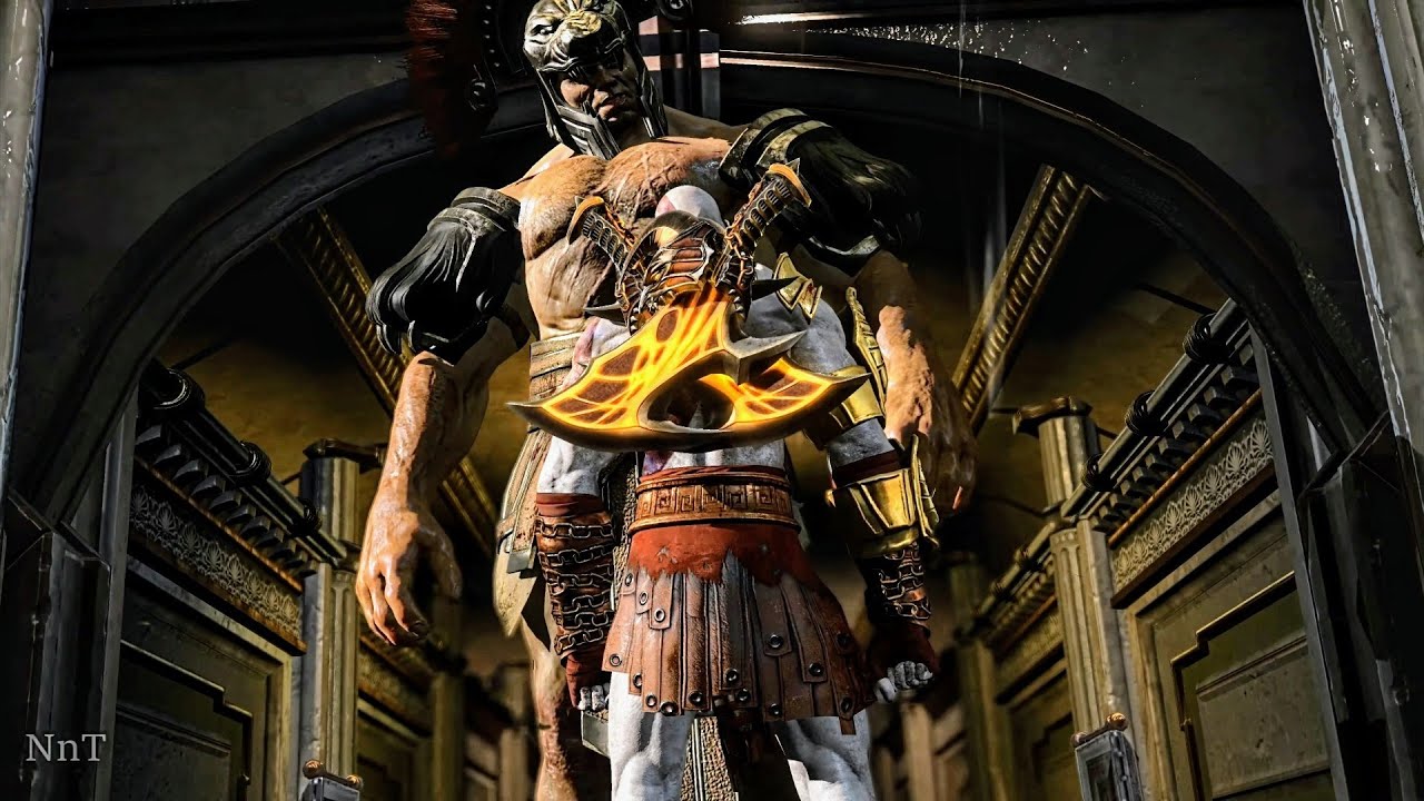 GOD OF WAR 3 (4K - RPCS3) Hercules Boss Fight - YouTube