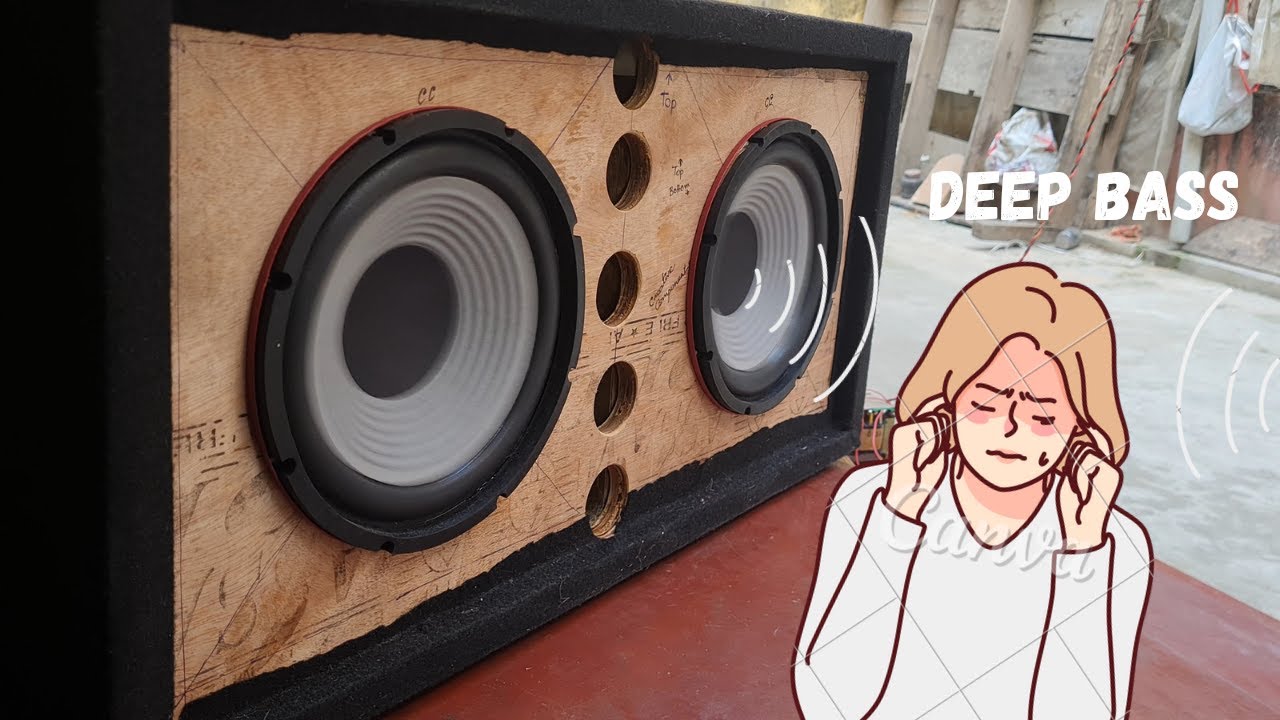 how to make 8 inch subwoofer box at home || how to make dual l-ported ...