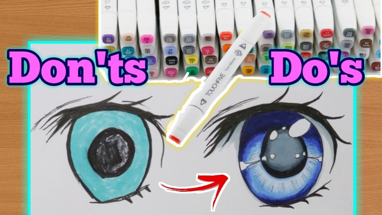Don ts Do s How To Color Anime Eyes Using ALCOHOL MARKERS YouTube Don ts Do s How To Color Anime Eyes Using ALCOHOL MARKERS YouTube