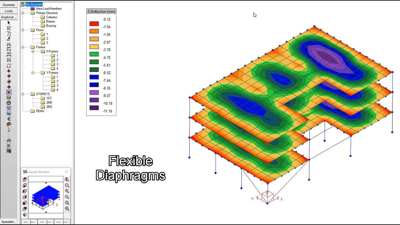 Advanced S-FRAME Analysis Tutorial Series #6 - Non-rigid Diaphragms ...