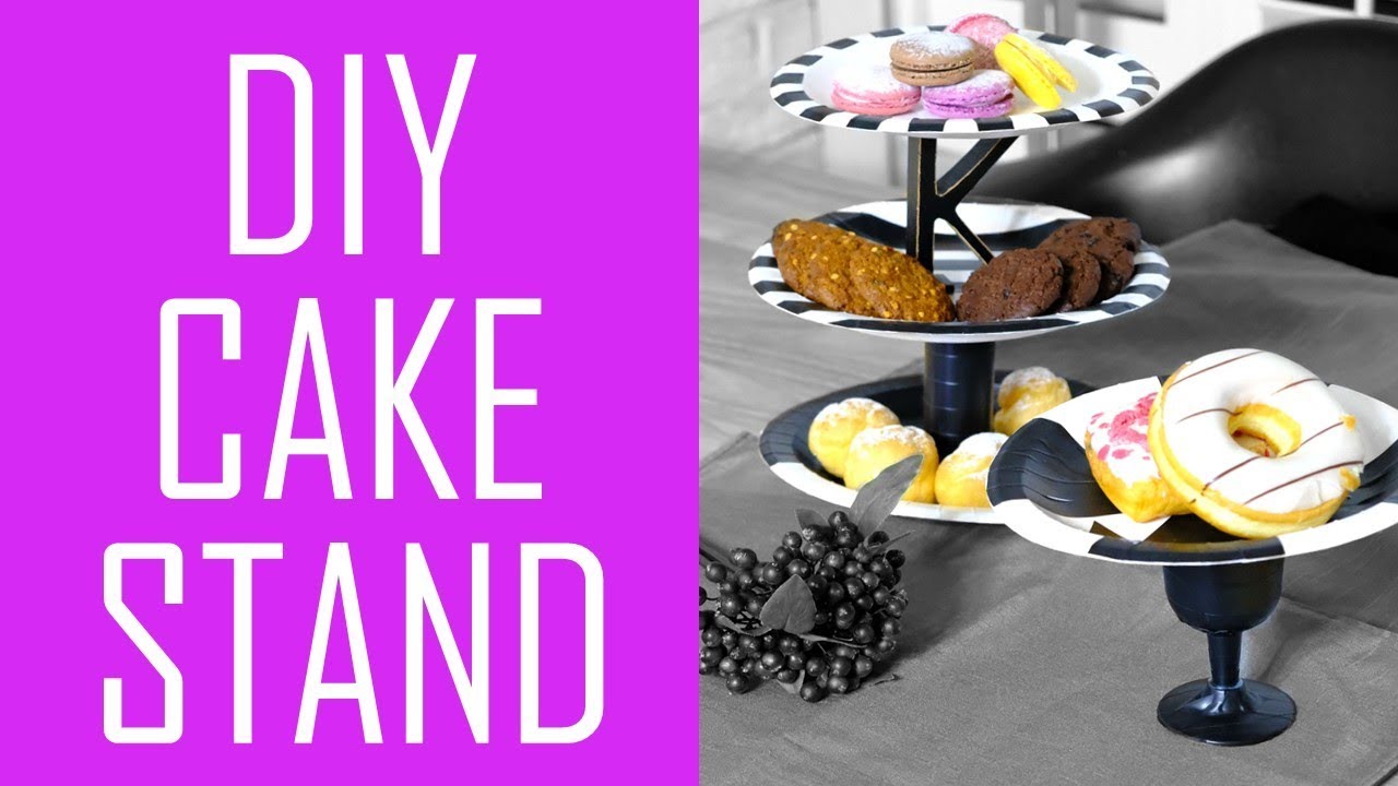 DIYㅣHow to Make a Cake stand with a Paper plateㅣDessert trayㅣKani's DIY ...