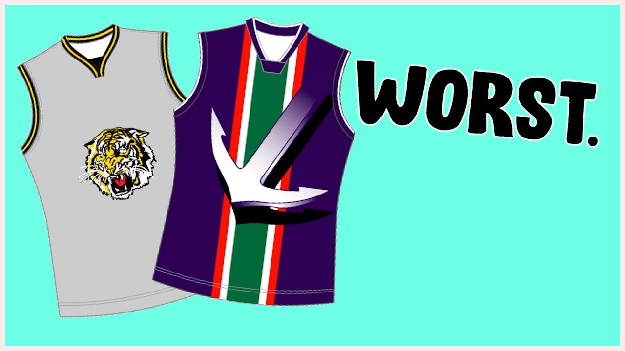Reviewing the WORST AFL jumpers in history - YouTube