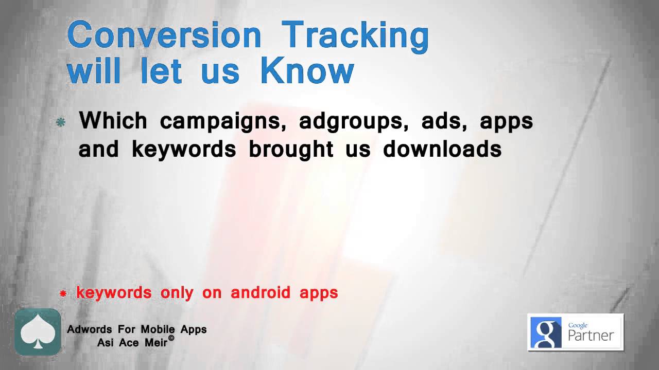 Adwords For Mobile Apps Part 12 Introduction With Conversions - YouTube