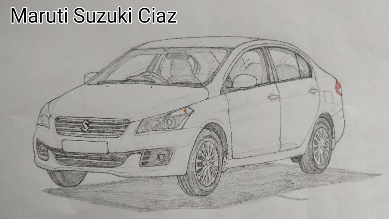 How To Draw Maruti Suzuki Ciaz | Maruti Suzuki Ciaz Drawing | Car ...
