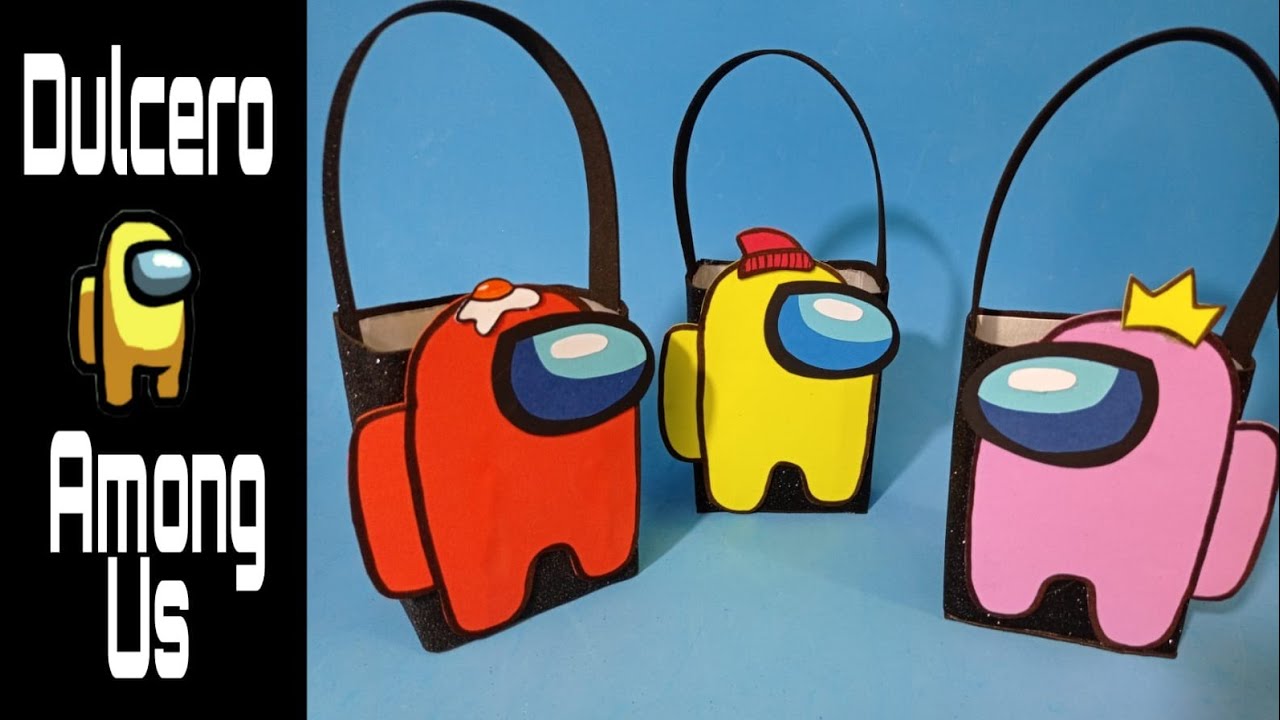 DULCEROS de AMONG US para cumpleaños!!👾🎉🎁[CÓMO HACER dulceros Among Us ...
