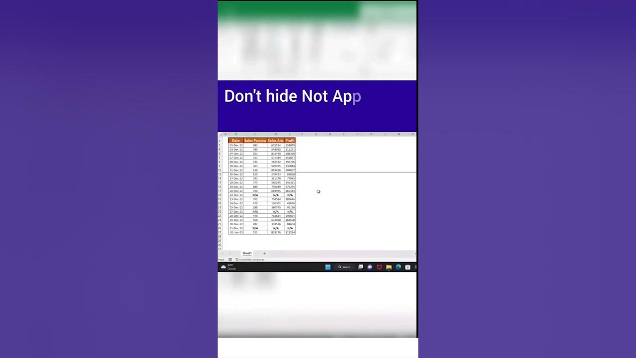 Hide quickly multiple rows | Advance Excel Formula | MyExcelGeeks - YouTube