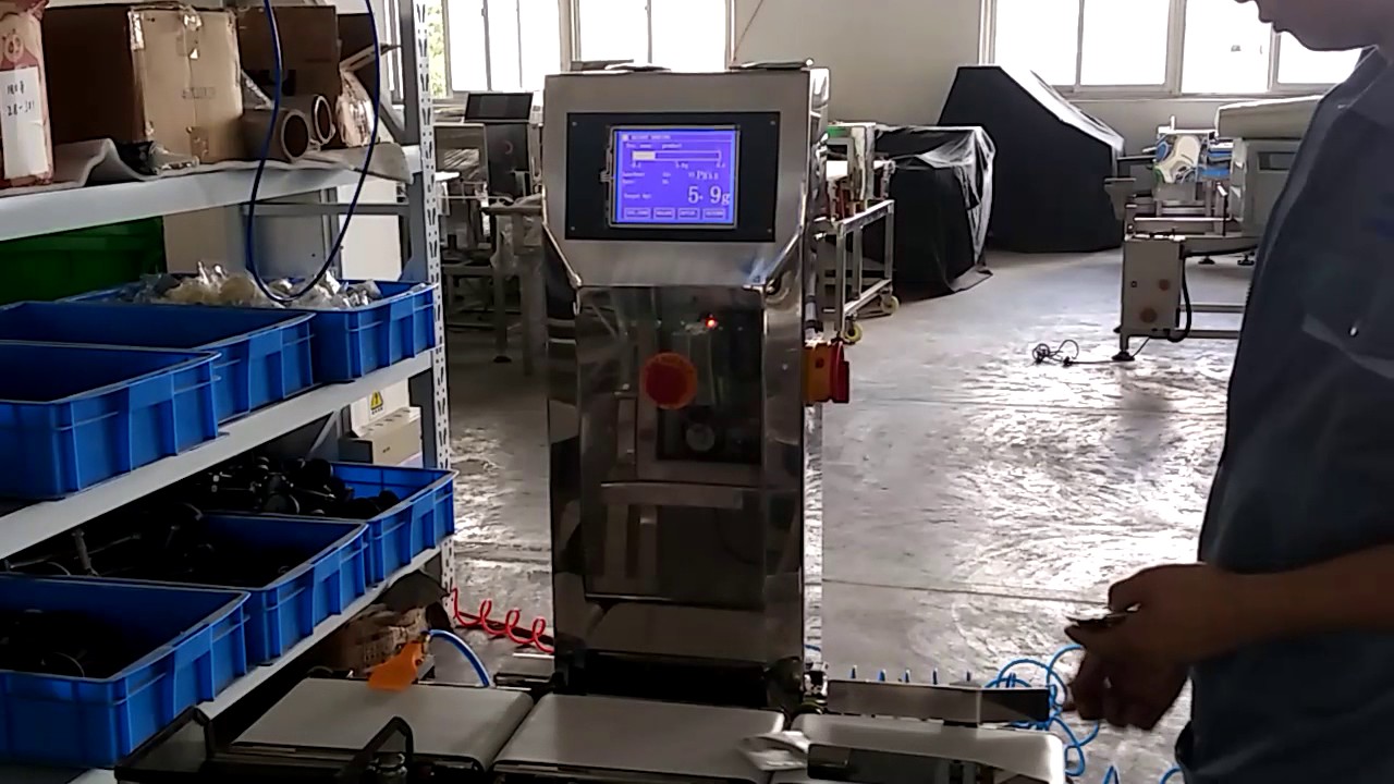 REHOO-CHECK WEIGHER -test video for package 6.0g - YouTube
