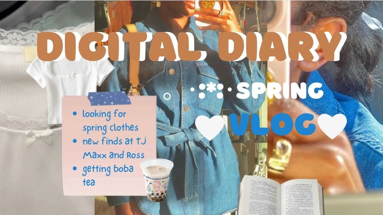 girly girl diary vlog | new spring clothes, healthy grocery shop, and ...