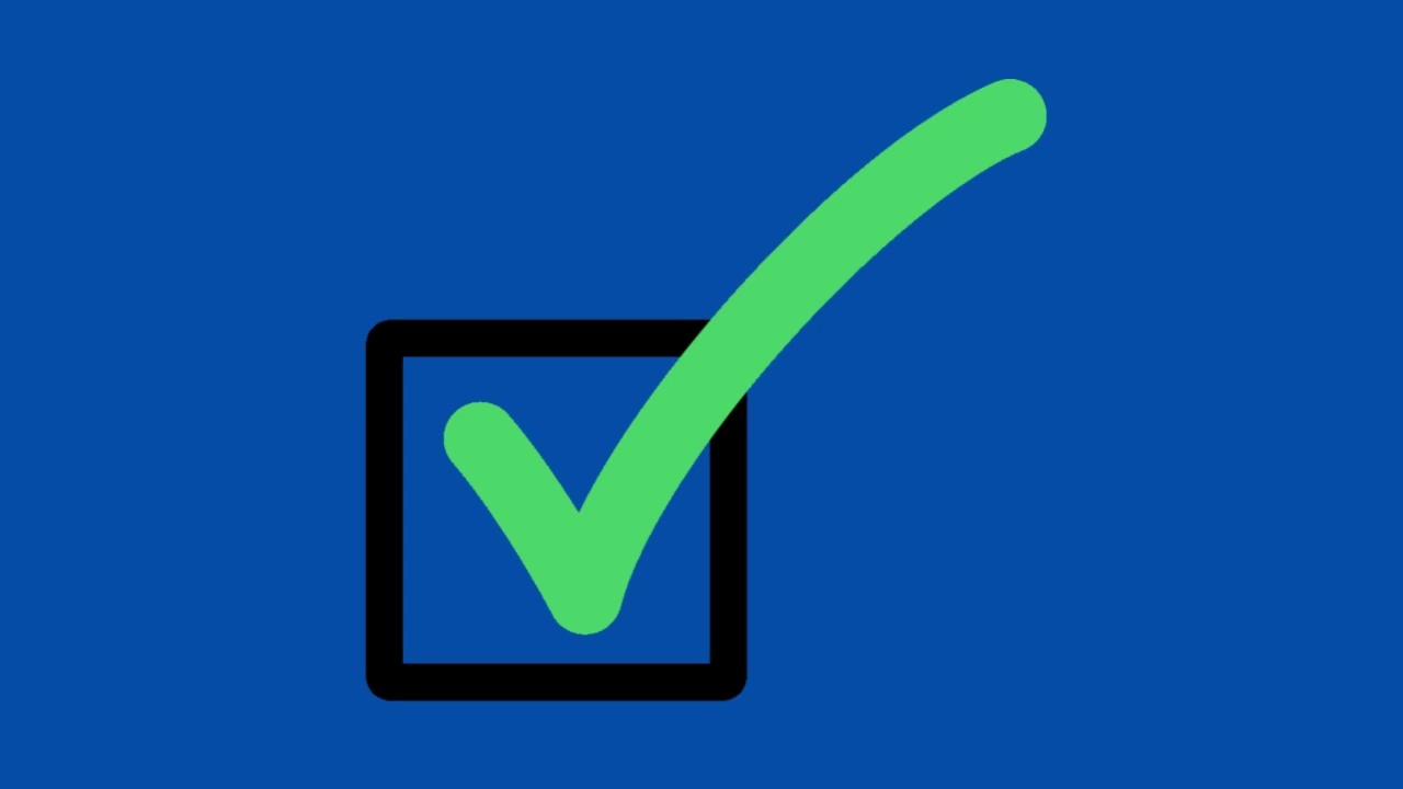 GREEN SCREEN MACHINE: CHECK MARK CORRECT ANSWER, NO COPYRIGHT, ROYALTY ...