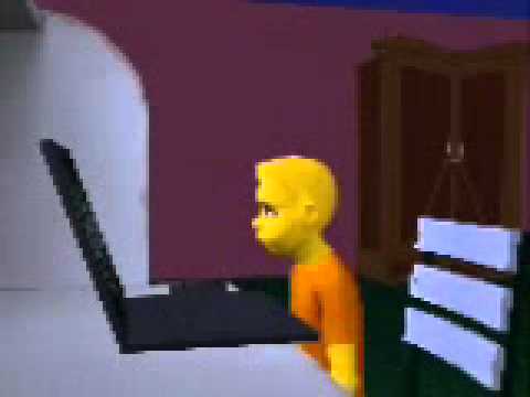 Bart Simpson and his Microsoft Windows ME Laptop - YouTube