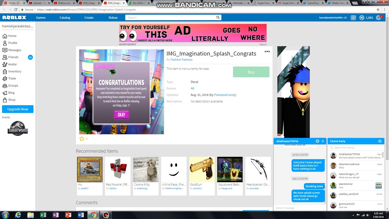 Roblox Imagination 2018 Event / New Splash Screen For Fashion Famous ...