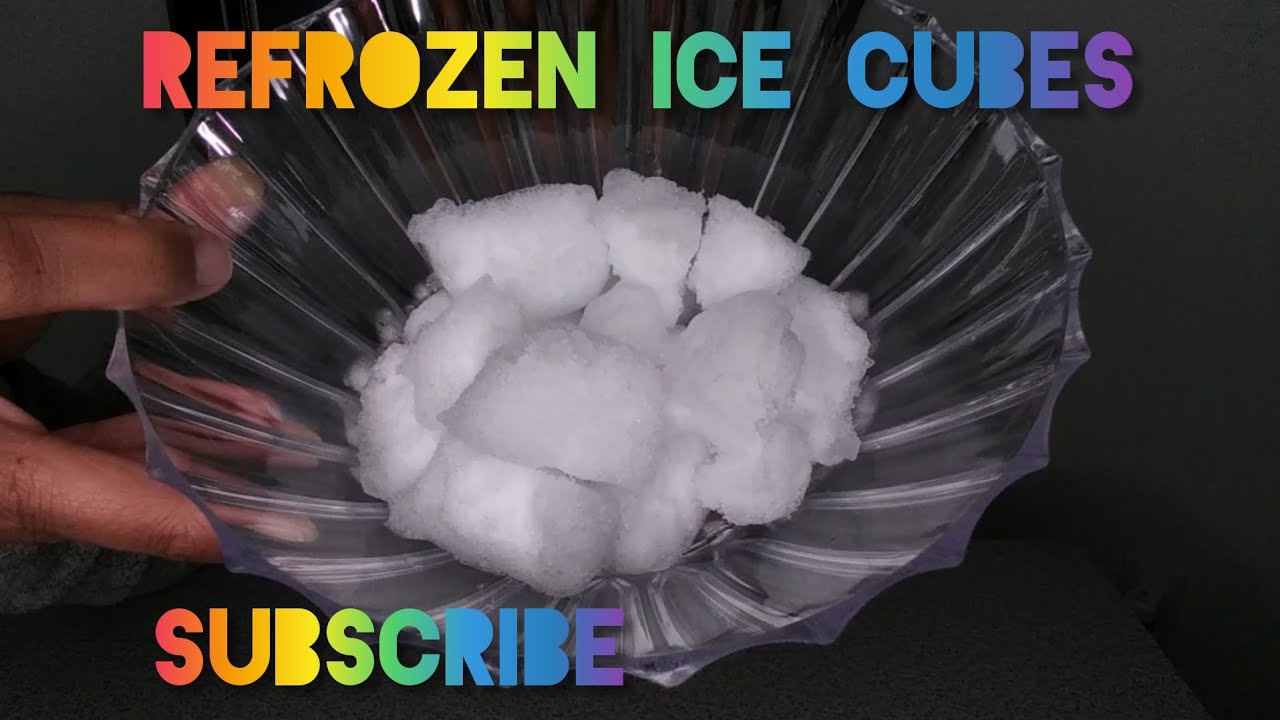 ASMR REFROZEN ICE CUBES - YouTube