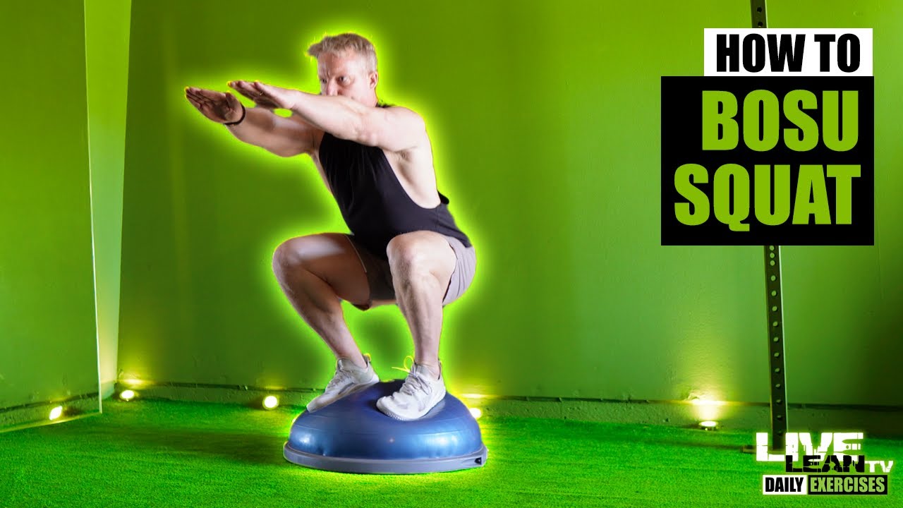 How To: BOSU Squat Dome Side Up - YouTube