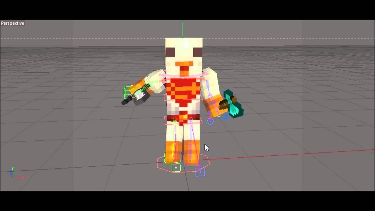 Cinema 4d | Making minecraft thumb nails | The Chicken - YouTube