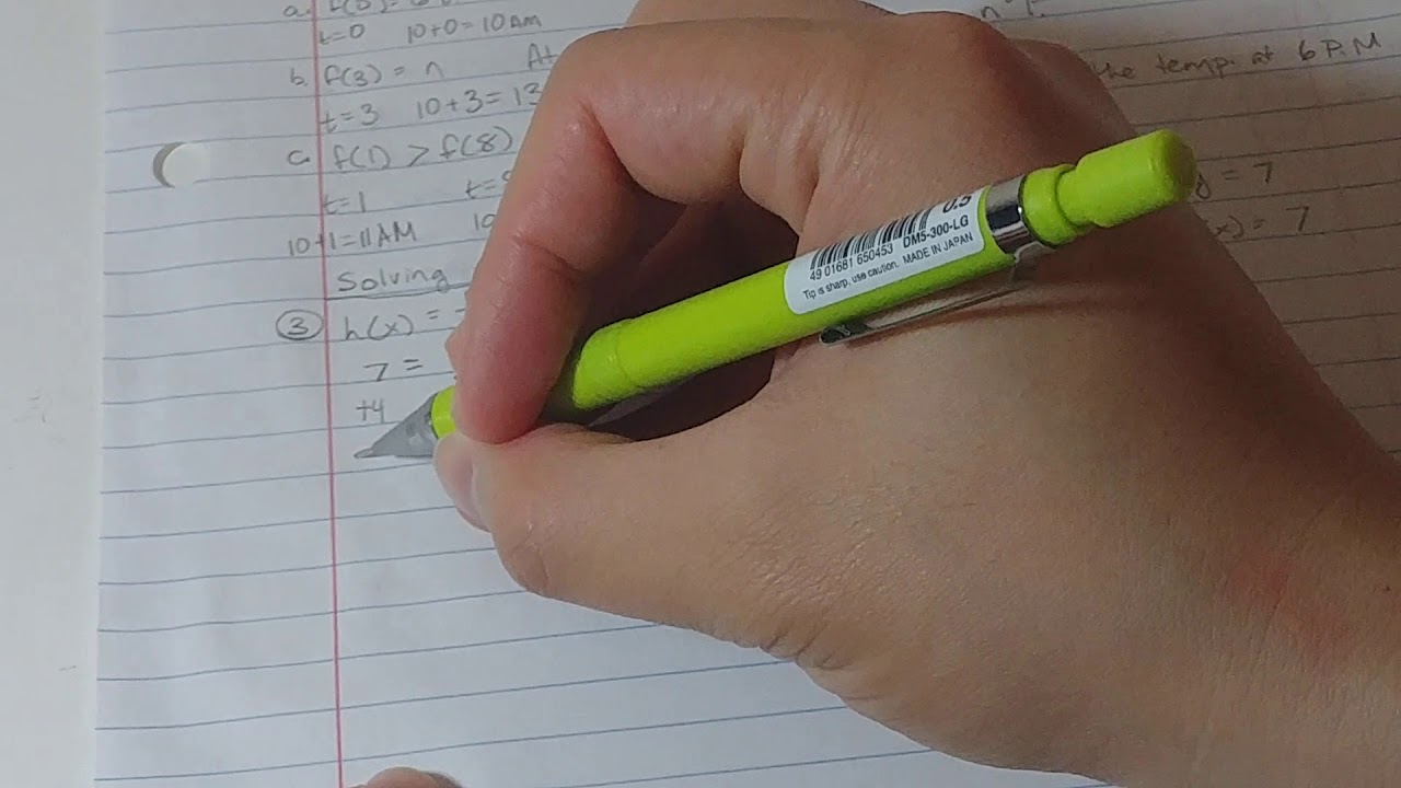 Alg 1 Function Notation: Solving for the Independent Variable - YouTube