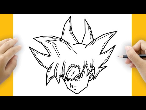 HOW TO DRAW GOKU ULTRA INSTINCT FACE - STEP BY STEP TUTORIAL - YouTube