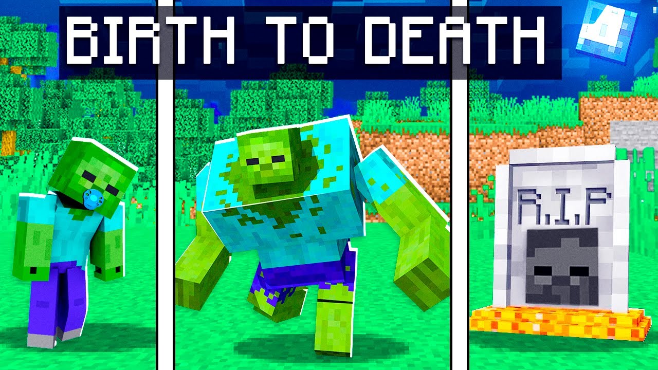 BIRTH to DEATH of A MUTANT ZOMBIE in Minecraft! - YouTube