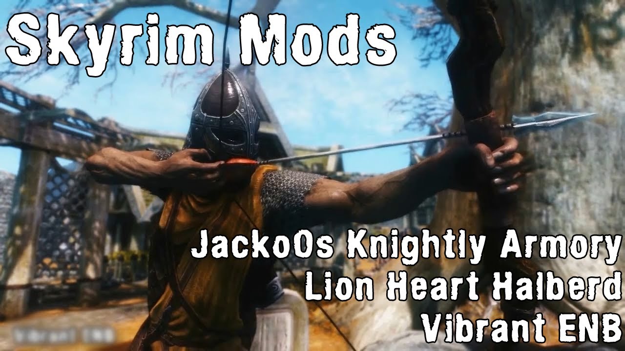 Skyrim Mod Spotlight: JackoOs Knightly Armory, Lion Heart Halberd ...