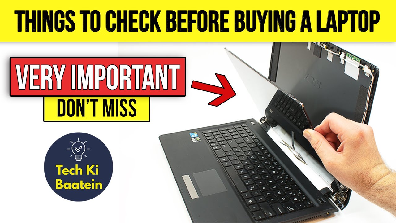 Things To Check Before Buying A USED Laptop | The Complete Guide - YouTube