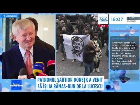 Rinat Ahmetov, patronul lui Șahtior Donețk, prezent la funeraliile lui Mircea Lucescu. Ce a declarat