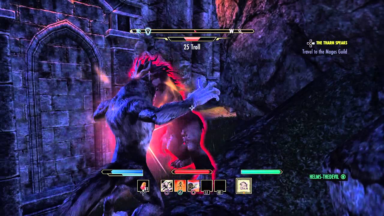 ESO Werewolf VS. Troll - YouTube