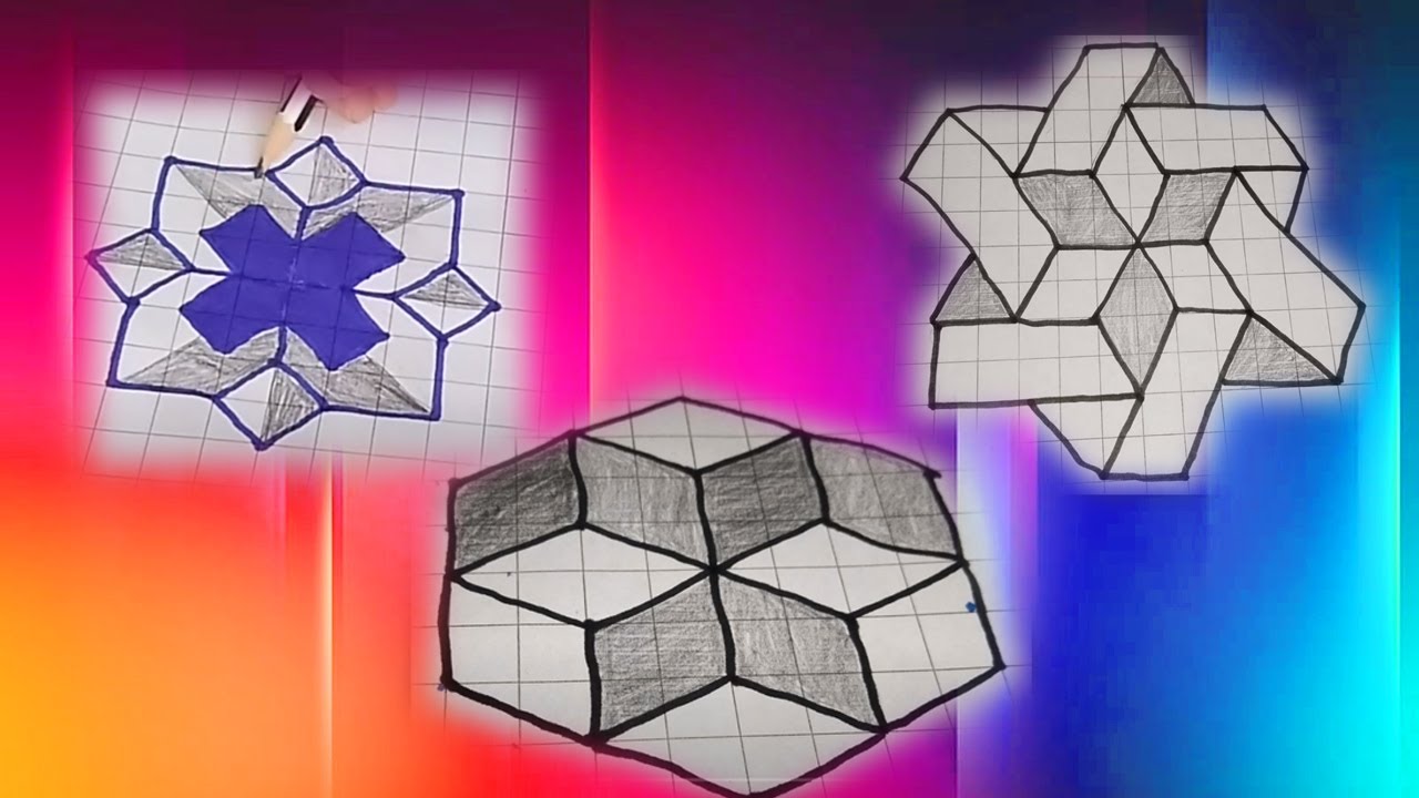 Easy 3D Drawing Tutorial | 3d Optical illusion | 3D Graph Drawing (Part ...