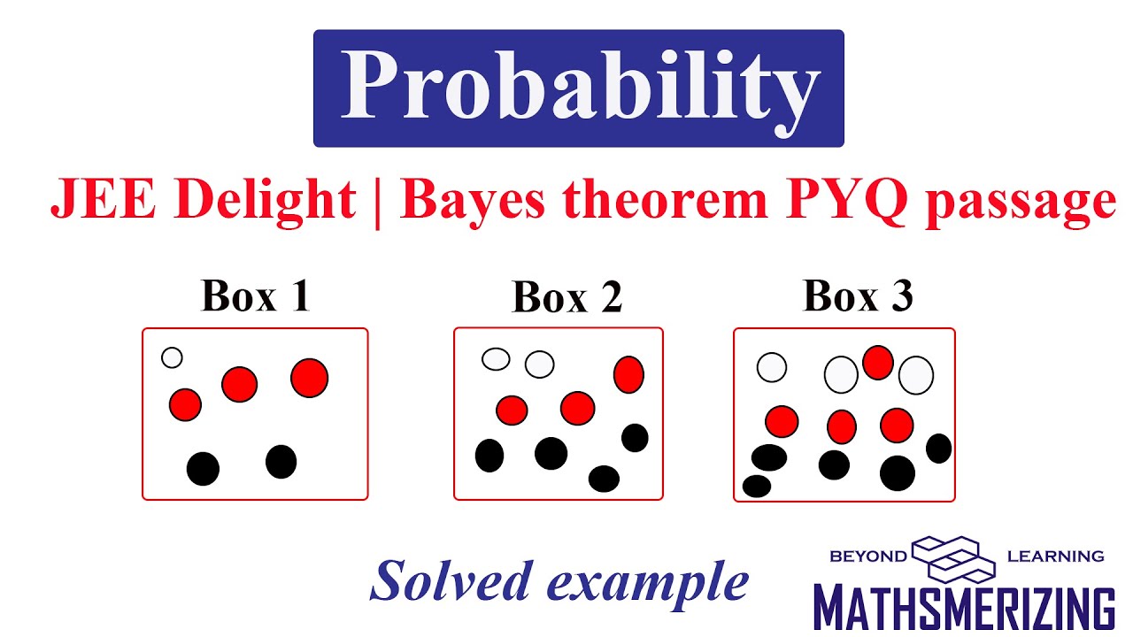 Probability | Bayes theorem PYQ passage | 1 ball is drawn from each box ...