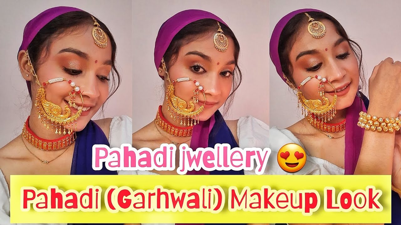 Phadi (Garhwali) Makeup Tutorial😍 ️🤌|| Pahadi Jwellery ️|| #makeup # ...