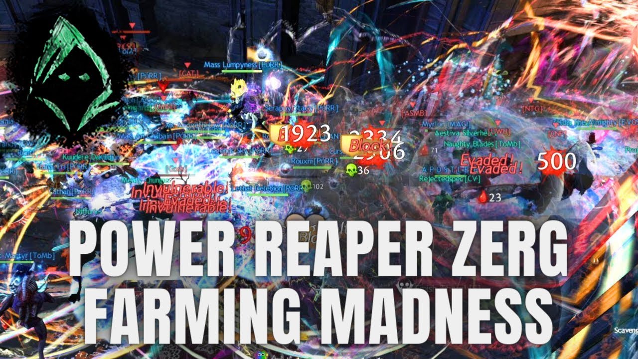 Power Reaper Zerg Farming Madness WvW Gameplay in Guild Wars 2 - YouTube