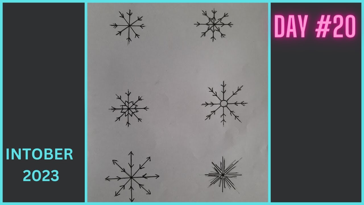 INKTOBER 2023 | Day #20 | How to draw “FROST” | Easy drawing | Easy ...