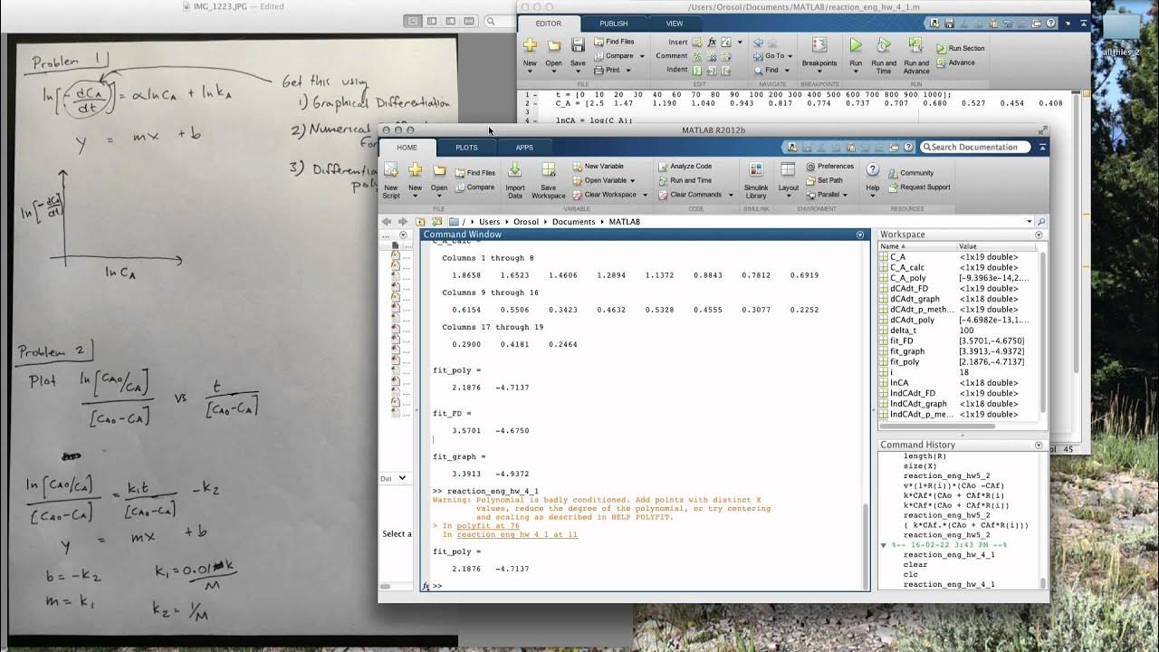 Solving Reaction Engineering Problems with MATLAB, Linear Regression, ODE Solver - YouTube
