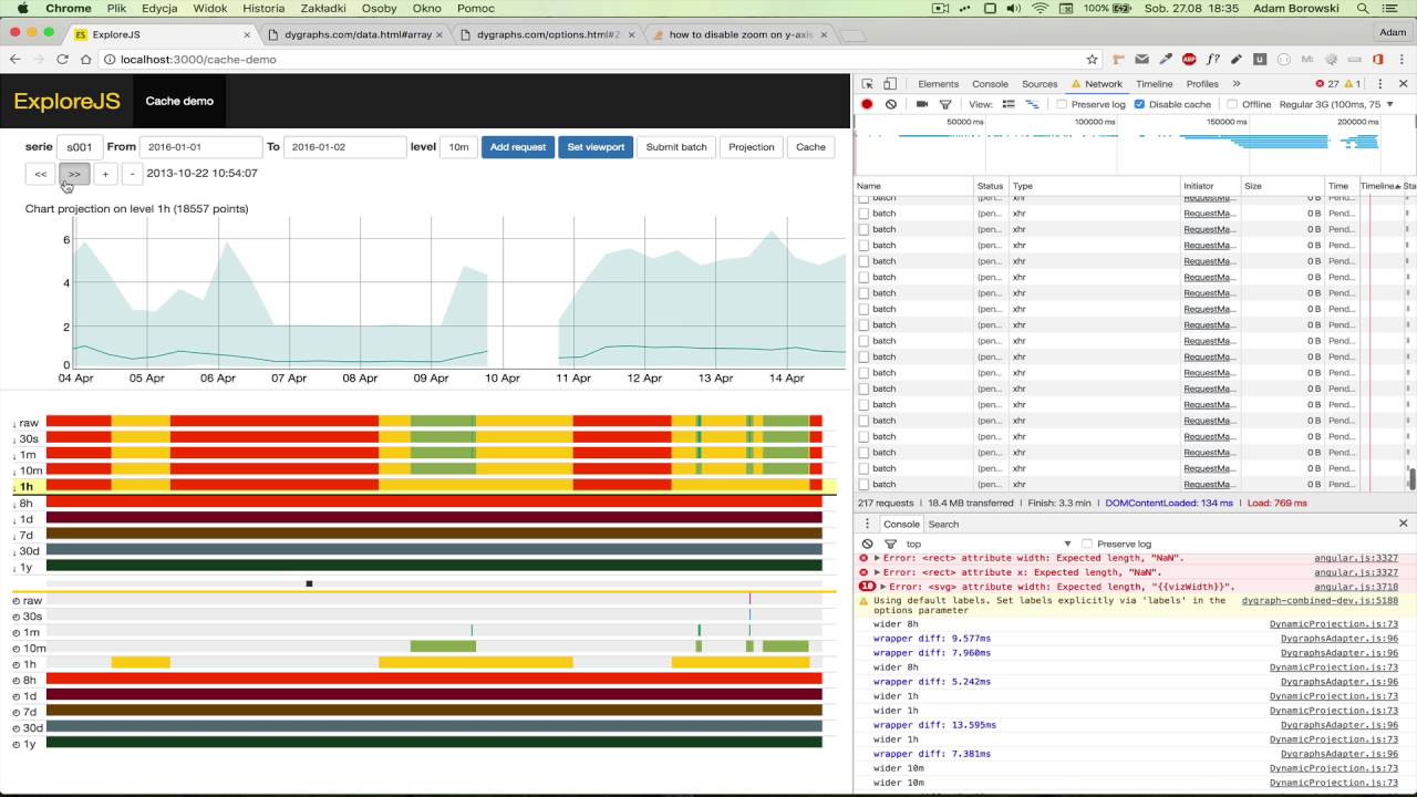 Dygraphs powered by ExploreJS - YouTube