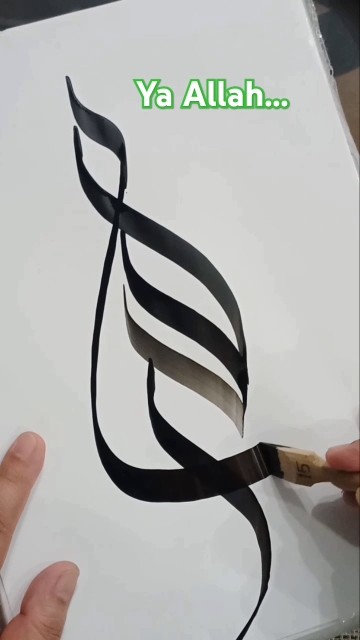 Ya Allah easy arabic calligraphy for beginners #shorts# ...