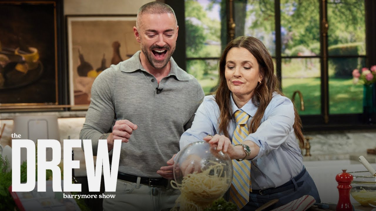 Drew Barrymore Taste Tests Matteo Lane's Pasta alla Carbonara | The ...