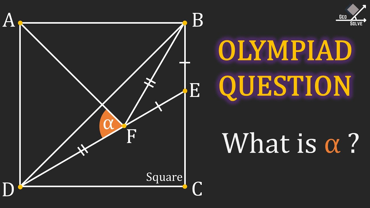 Find Angle α | Geometry Olympiad Question - YouTube