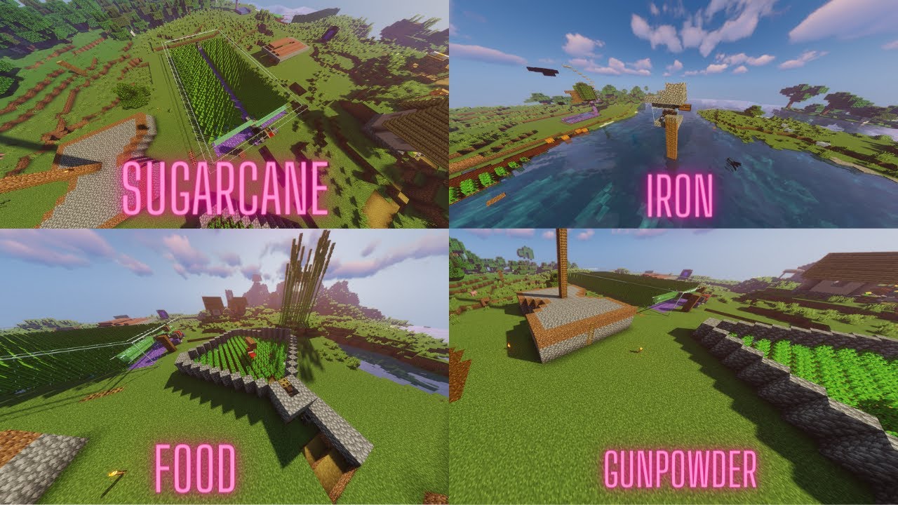 I MADE ALL BASIC FARMS IN OUR MINECRAFT SMP - YouTube