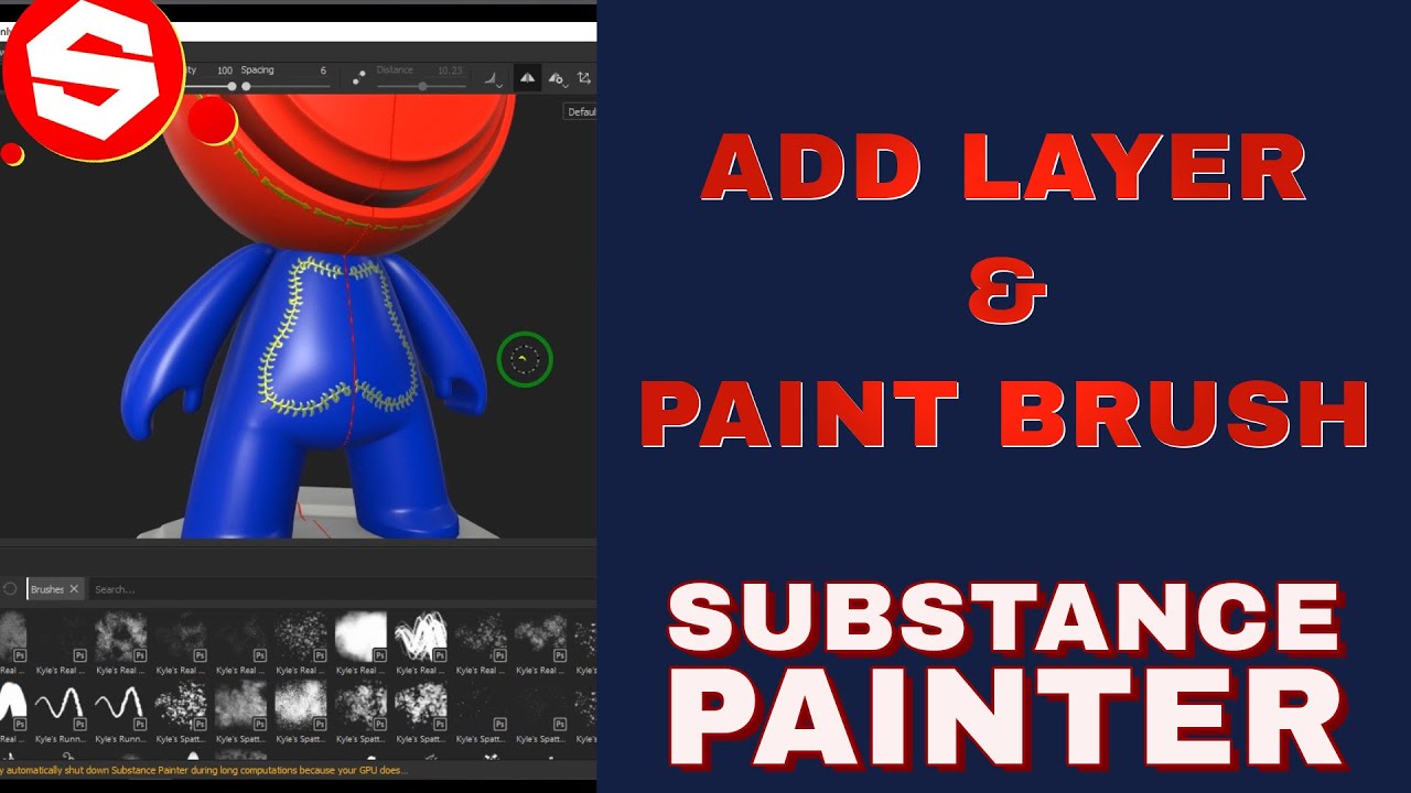 Substance Painter Tutorial - Adding Layers and Painting Brushes - YouTube