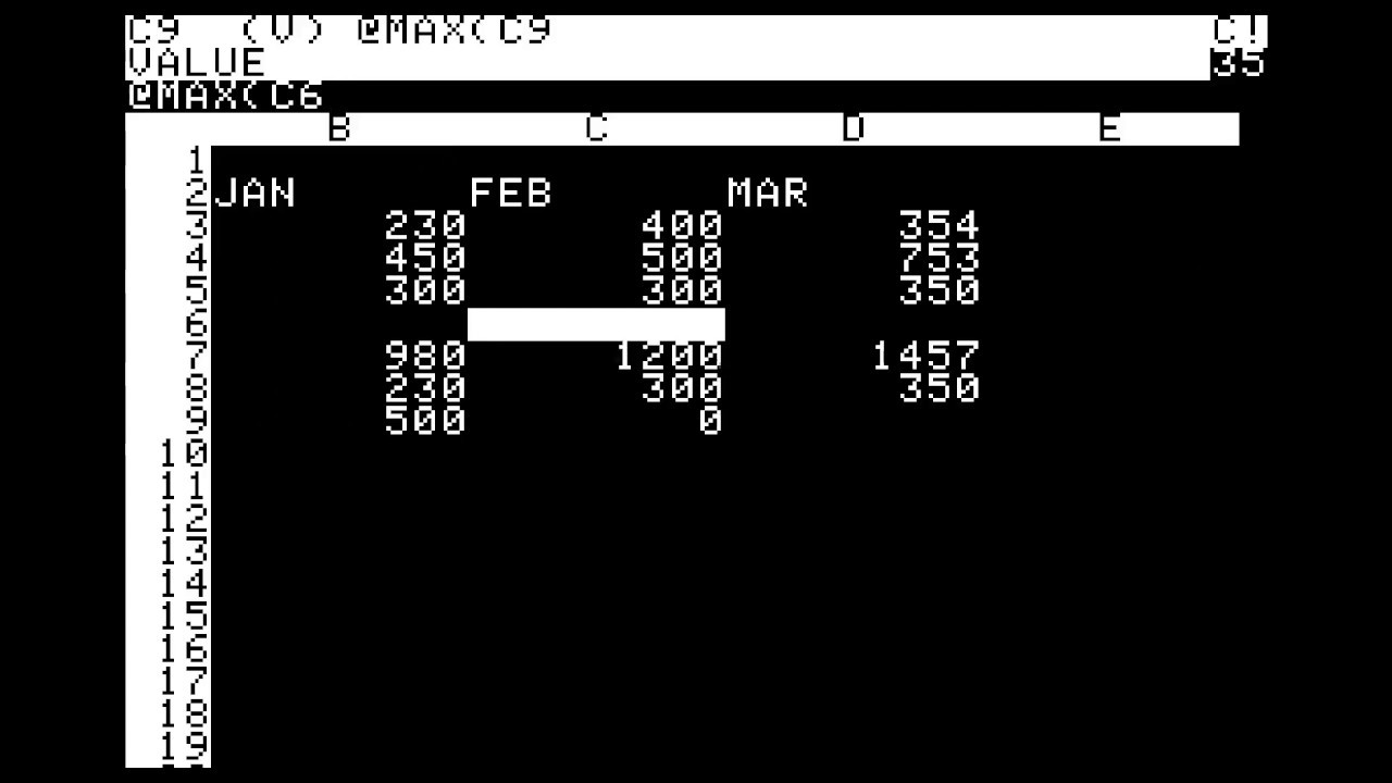 Killer App Visicalc 1979 User interface & Basic calculation (Full HD ...