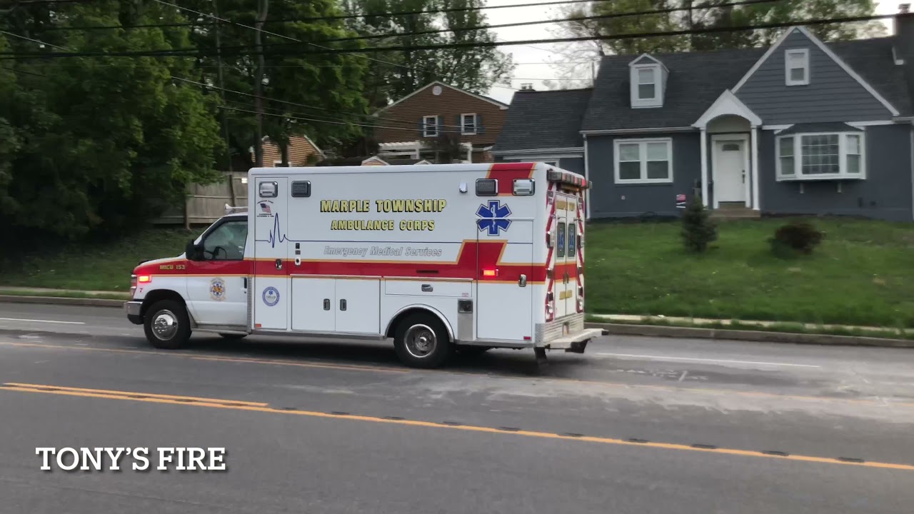Marple Township Ambulance Corps MICU 153 Responding 04/28/2021 - YouTube