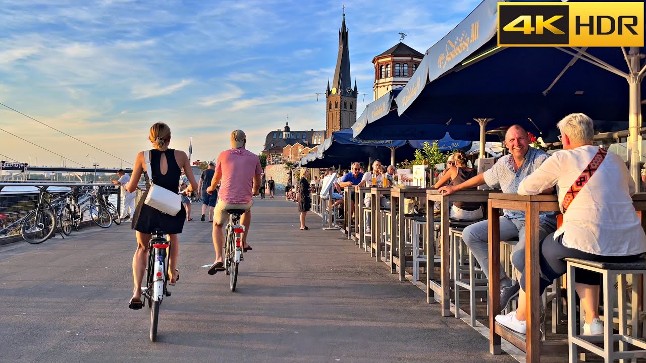 Germany Walking Tour | Afternoon Walk in Düsseldorf | Summer in Germany ...