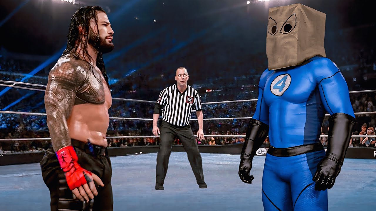 Full Match - Roman Reigns vs Bombastic Bag Man | Iron Man Match 2025 ...