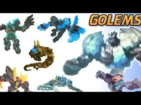 Every golem in Boboiboy cartoon . All element golems ever seen in ...