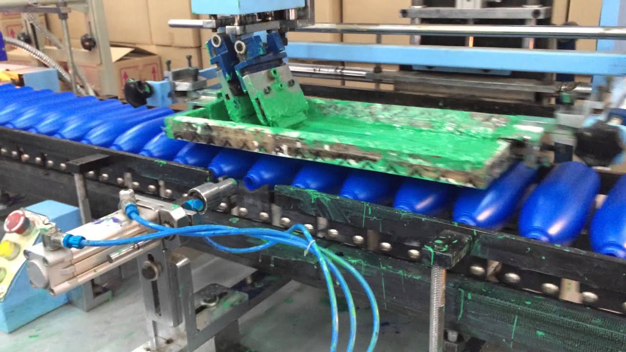 3 color screen printing machine - YouTube