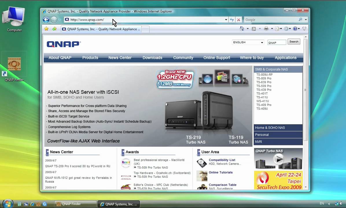 QNAP's New AJAX WEB Interface (Korean) | QNAP