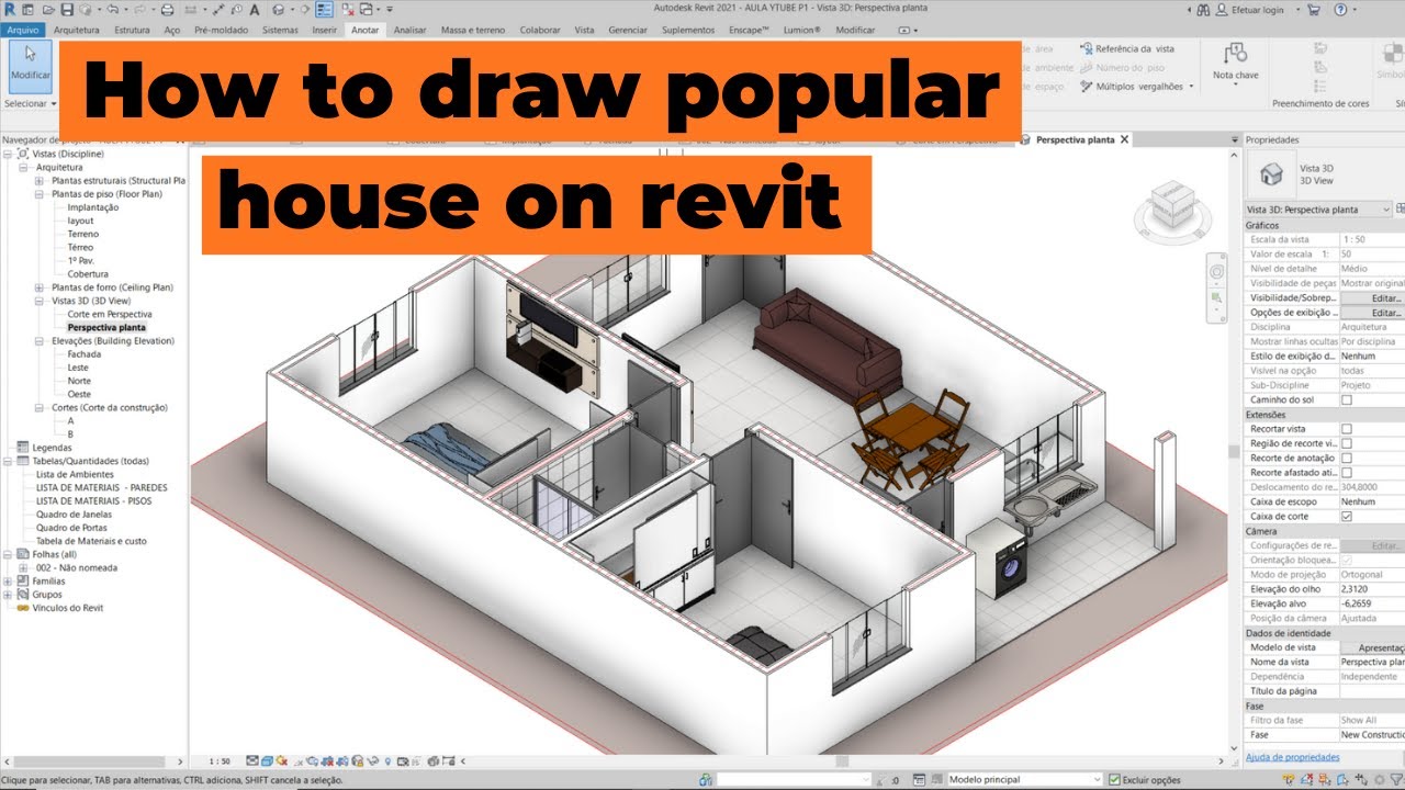 How to draw popular house on revit - YouTube