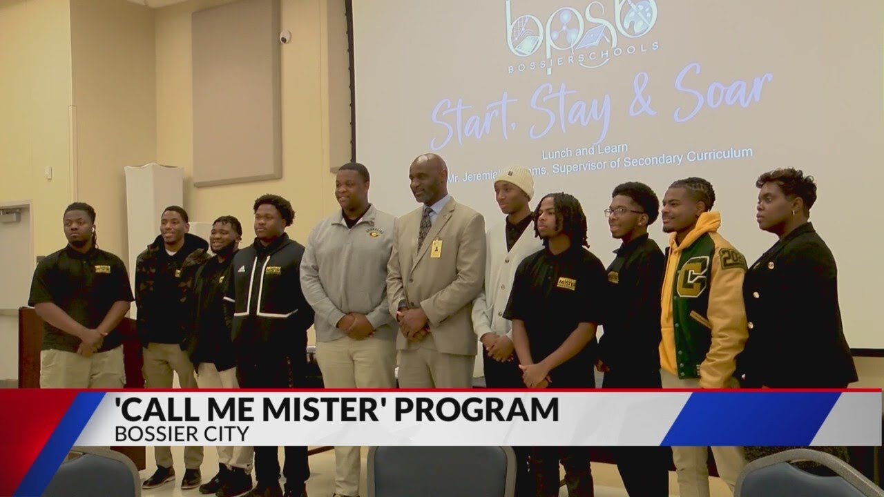 Bossier Parish Schools first Aspiring Misters Program - YouTube