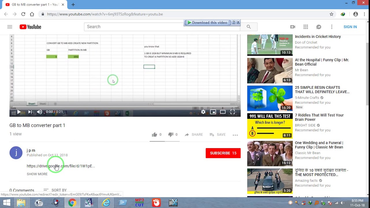 GB TO MB Converter Part 1 YouTube