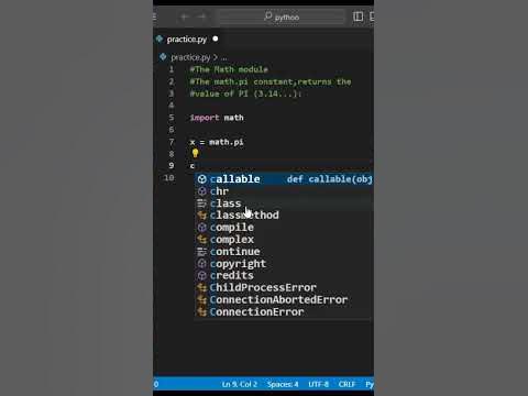 The Math Module #python #coding #pythonprogramming #code #pythoncoding #programming - YouTube
