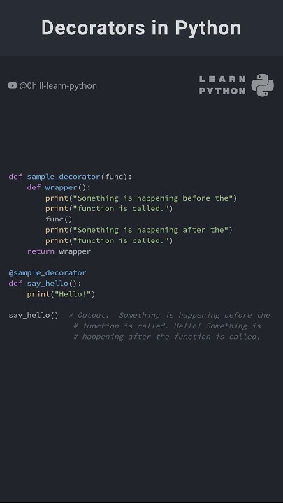 Decorators In Python Pythonlearning Programming Coding Pythoncoding